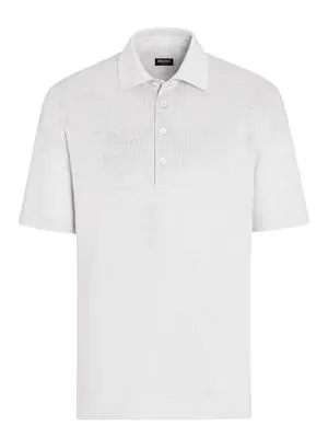 Zegna Linen Polo Shirt - White