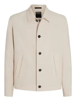 Zegna Chore Linen Shirt Jacket - Neutrals