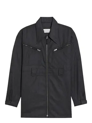 MAISON MARGIELA Wool-twill Jacket - Anthracite