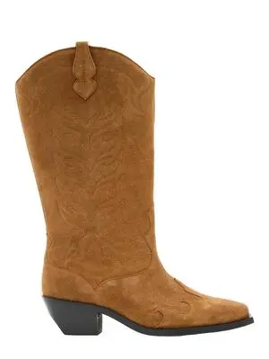 ALLSAINTS Dolly Western Suede Boots - Brown