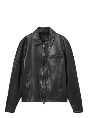 ALLSAINTS Miller Leather Jacket - Black