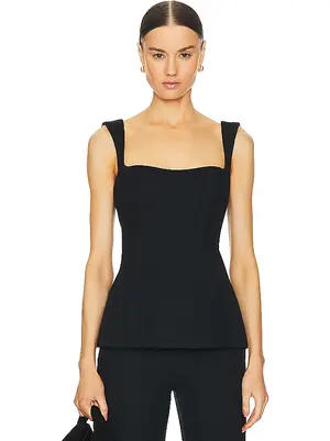 Clea Simona Panelled Top - Black
