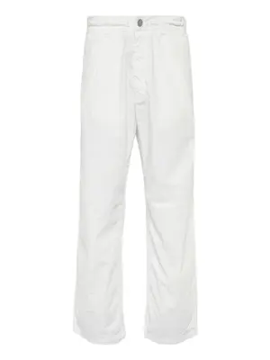 Stone Island Marina Cotton Straight Pants - White