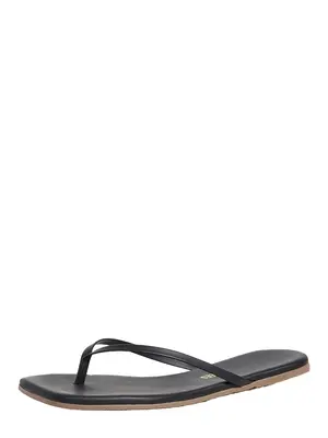 Tkees Square Toe Flip Flops Black