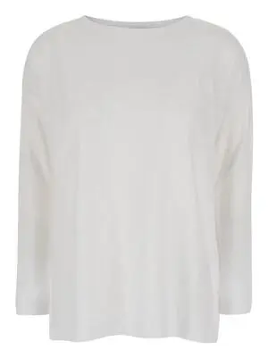 ALLUDE Shirt With Boat Neckline