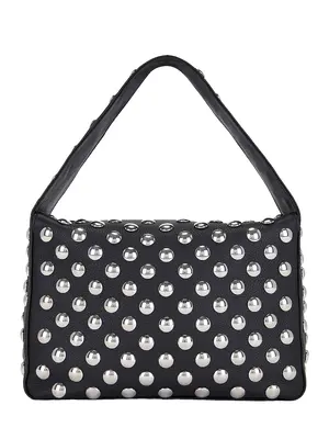 Khaite Elena Studded Shoulder Bag - Black