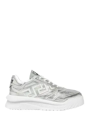 Versace Metallic Greca Odissea Sneakers Silver