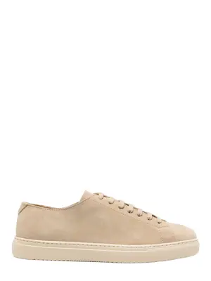 DOUCAL'S Logo-debossed Suede Sneakers - Neutrals
