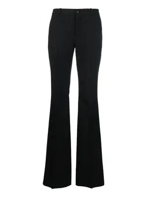 Saint Laurent High-waist Flared Trousers - Black