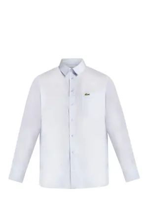 Lacoste Logo-appliqué Cotton Shirt - Blue