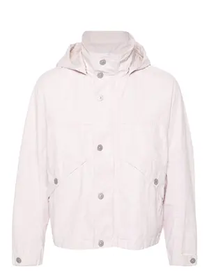Stone Island Linen Hooded Jacket - Pink