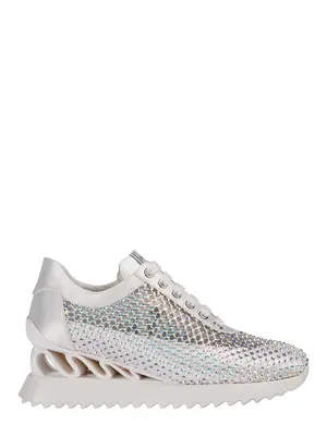 LE SILLA Gilda 60mm Crystal-embellished Sneakers - Silver