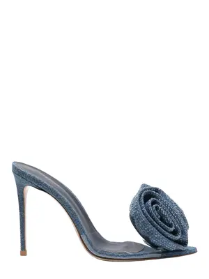 LE SILLA 110mm Denim Sandals - Blue