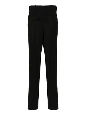 Victoria Beckham Twill Tapered Trousers - Black