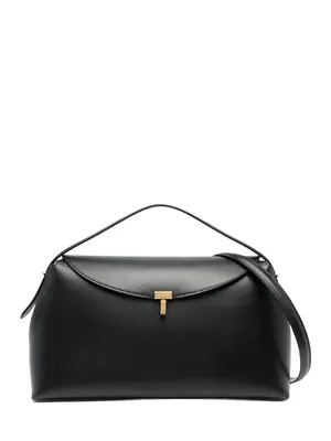 TOTÊME T-lock Leather Shoulder Bag - Black