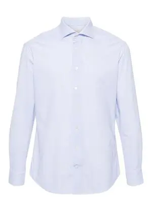 TRAIANO MILANO Polka Dot Cutaway-collar Shirt - White