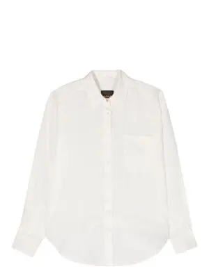 BOSS Long-sleeve Ramie Shirt - White