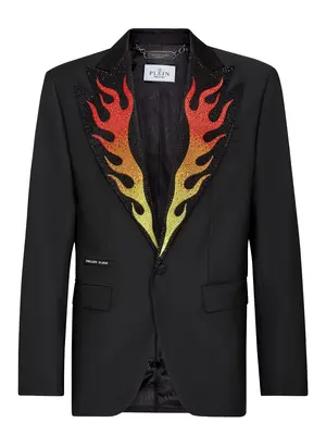 Philipp Plein Flame Single-breasted Blazer - Black