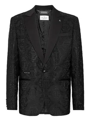 Philipp Plein Hexagon Crystal-embellished Blazer - Black