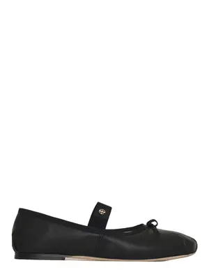ANINE BING Jolie Leather Ballerinas - Black