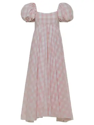Azeeza Rory Gingham Midi Dress - Pink