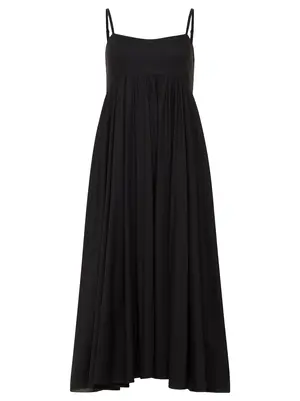 Azeeza Rachel Poplin Midi Dress - Black