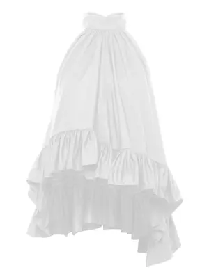 AZLEE Plath Ruffled Blouse - White