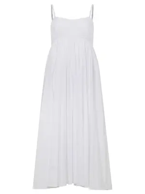 Azeeza Rachel Poplin Midi Dress - White