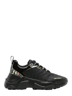 Just Cavalli Monogram Panelled Chunky Sneakers - Black