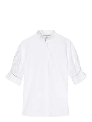 Shiatzy Chen Lace-trim Cotton Shirt - White
