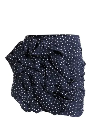 Bally Polka-dot Ruched Mini Skirt - Blue
