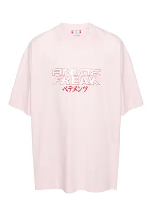 Vetements Slogan-print Cotton T-shirt - Pink