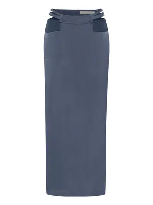 DION LEE Column Maxi Skirt - Grey