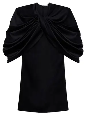 Stella McCartney Stella McCartney Draped Satin Mini Dress Black