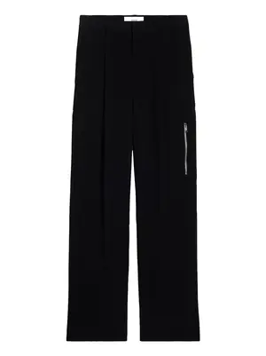 Ami Tailored Wide-leg Trousers - Black