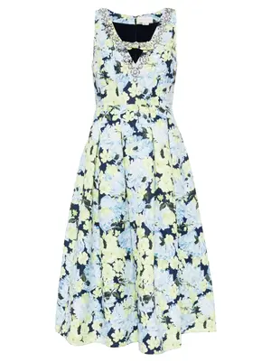 Sachin & Babi Millie Floral-print Midi Dress - Blue