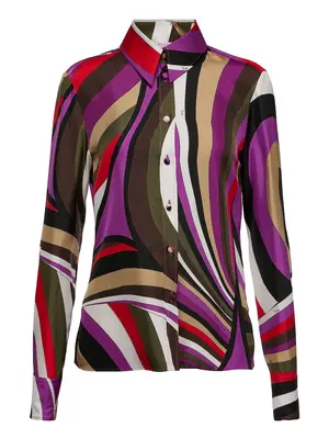 Emilio Pucci Iride Printed Silk Shirt - Multicoloured