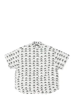Balenciaga Monogram-pattern Print Shirt - White