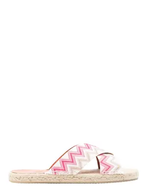 Missoni Zigzag Open Espadrilles - Pink