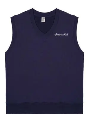 SPORTY & RICH Syracuse Cotton Vest - Blue