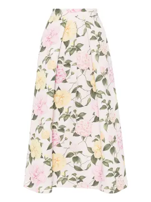 SACHIN & BABI Sachin & Babi Lydia Floral-Print Midi Skirt