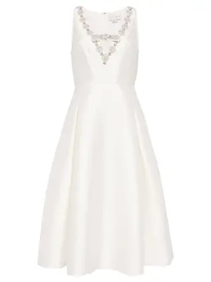 Sachin & Babi Millie Mikado Midi Dress - White