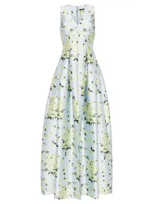 Sachin & Babi Brooke Floral-print Gown - Blue