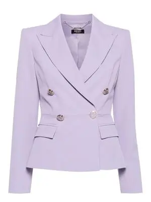 Liu Jo Double-breasted Twill Blazer - Purple