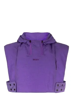 OFF DUTY Cropped Hooded Gilet - Purple