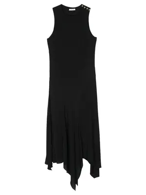 Patrizia Pepe Crepe Maxi Dress - Black