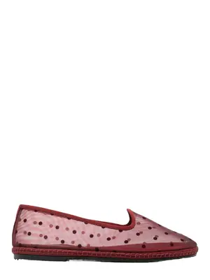 SCAROSSO Valentina Mesh Ballerinas - Red
