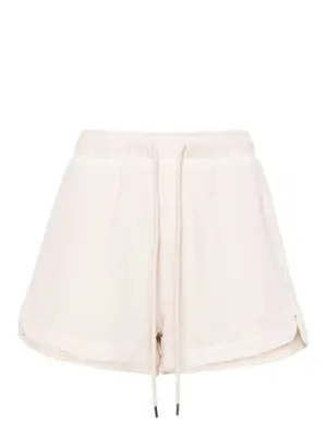 Pinko Logo-print Cotton Shorts - Neutrals
