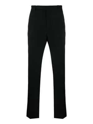 Saint Laurent Pressed-crease Straight-leg Trousers - Black