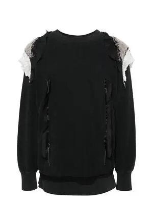 MAISON MARGIELA Terry-cloth Patchwork Sweatshirt - Black